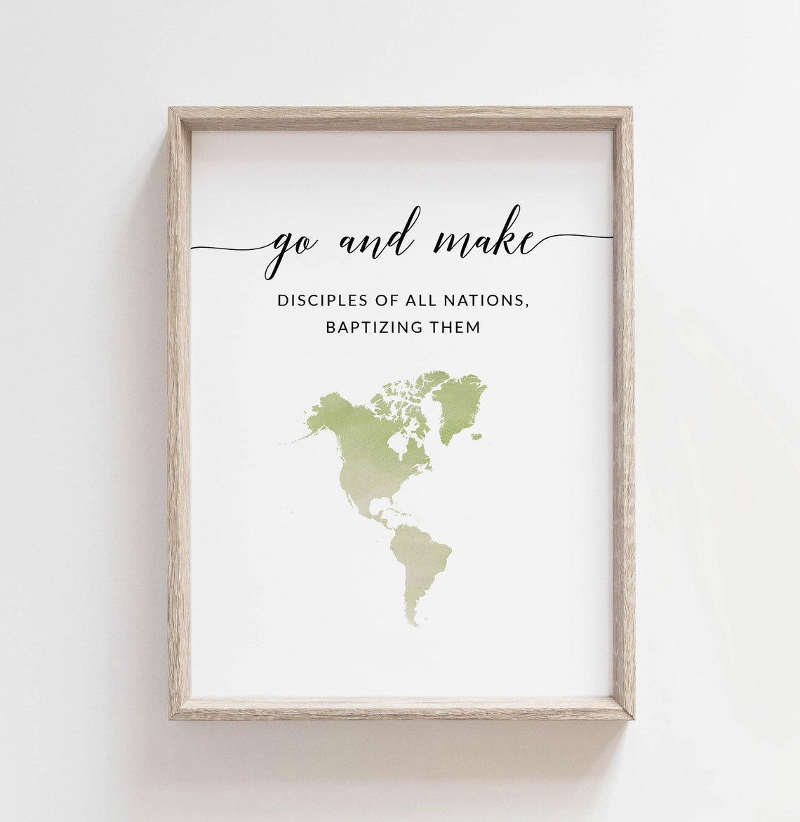Matthew 28:19 Go and Make Disciples Bible Verse Wall Art Set - Etsy