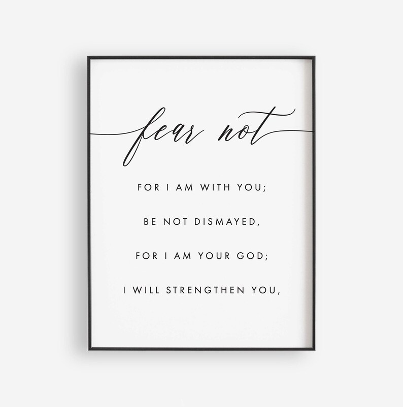 Isaiah 41:10 Fear Not, Set of 2 Bible Verse Wall Art, Scripture Poster ...