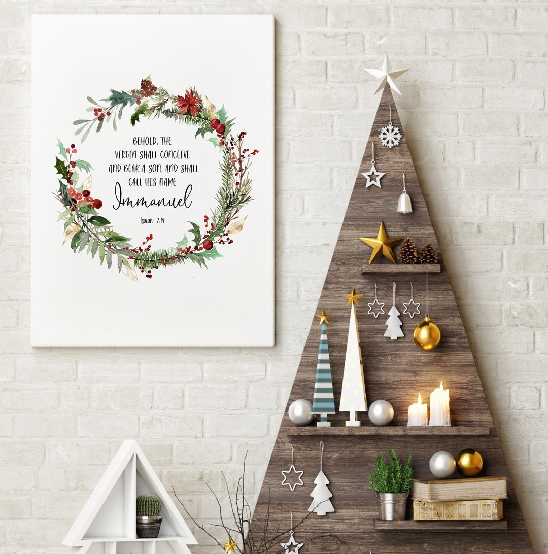 Isaiah 7:14 ESV Christmas Printable, Bible Verse Card Download ...