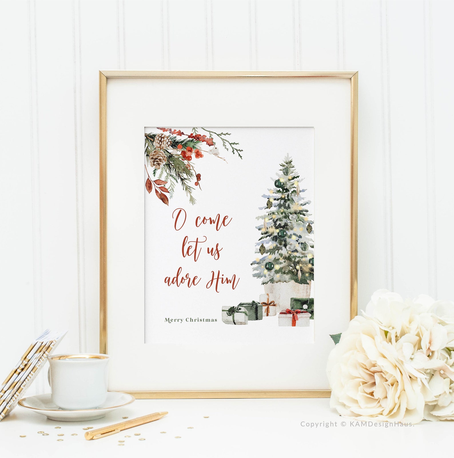 O Come Let Us Adore Him Christmas Printables Christmas Wall - Etsy