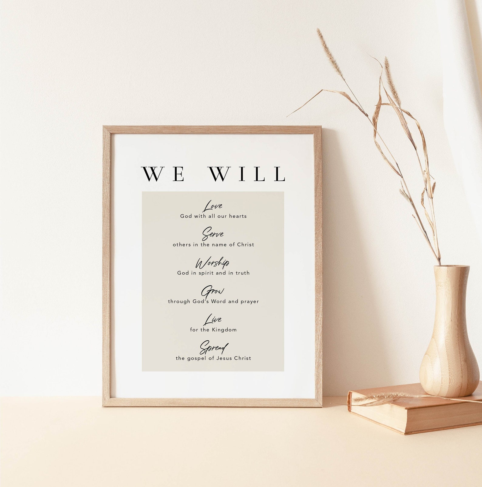 Mission Statement Christian Print Printable Wall Art | Etsy