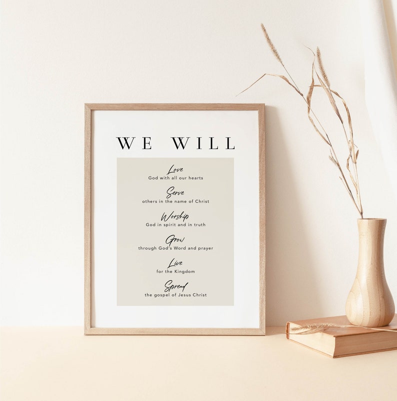 Mission Statement Christian Print Printable Wall Art | Etsy