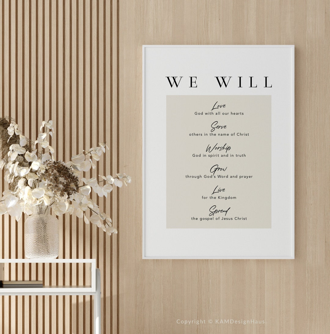Mission Statement Christian Print Printable Wall Art - Etsy