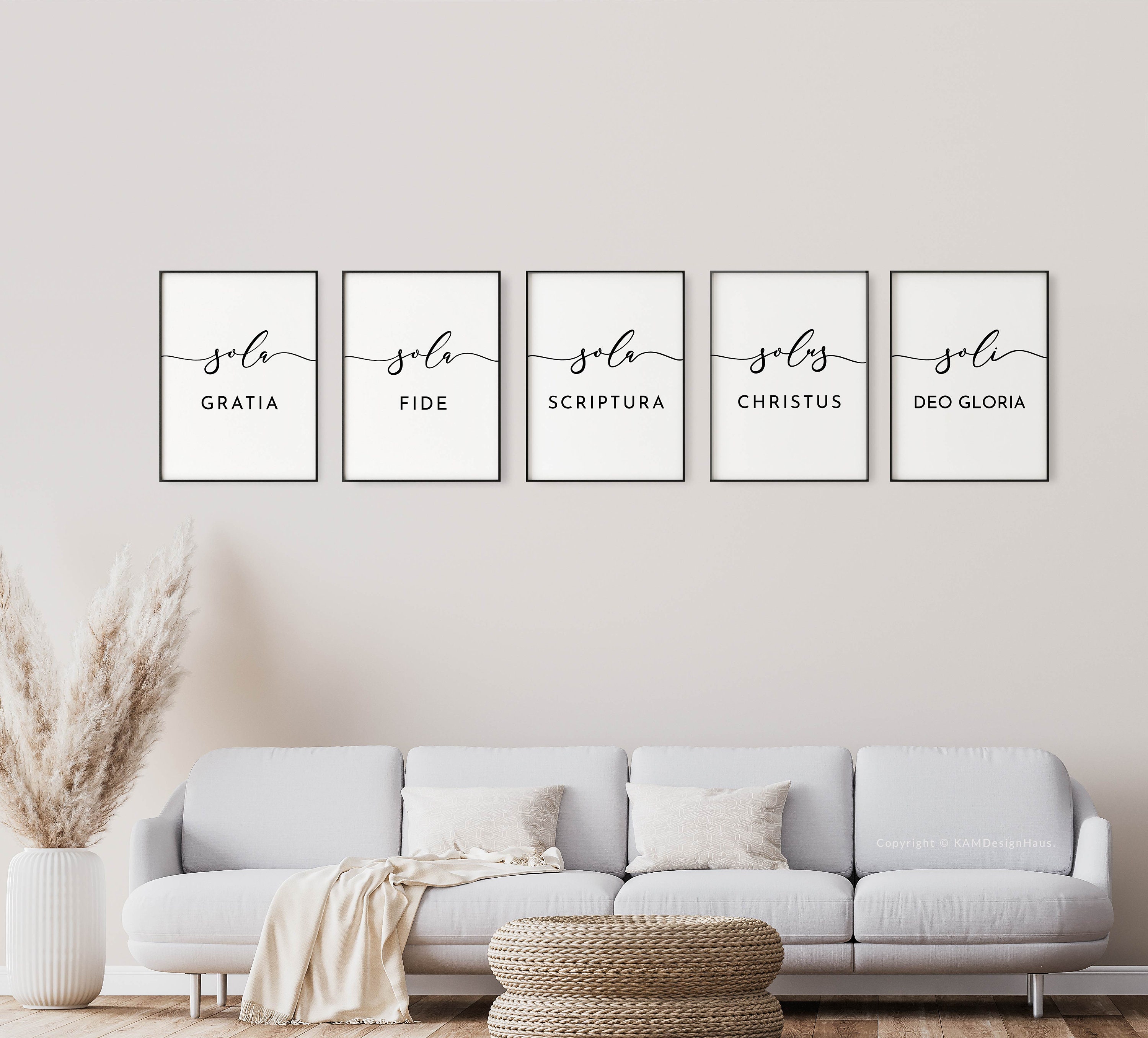 The 5 Solas Sola Gratia Fide Scriptura Christian Printable - Etsy