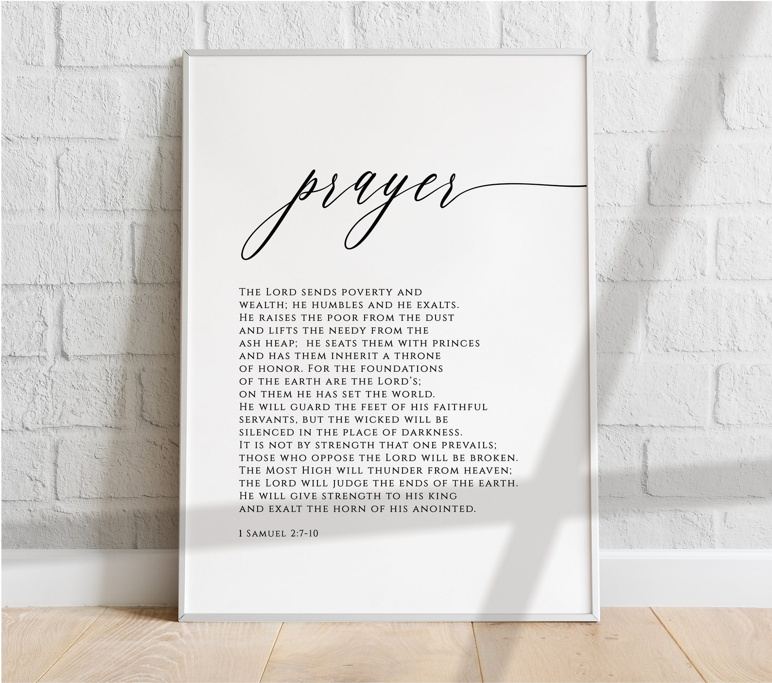 1 Samuel 2:1-10 Hannah's Prayer Bible Verse Wall Art, Printable Wall ...