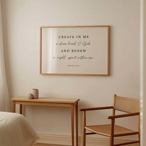 Psalm 51:10 A Set of 2 Scripture Wall Art, Printable Wall Art ...