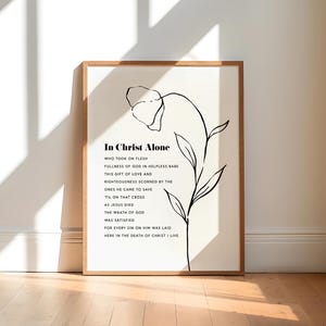 In Christ Alone Wall Art Set of 3 | Christian Worship Lyrics Print ...