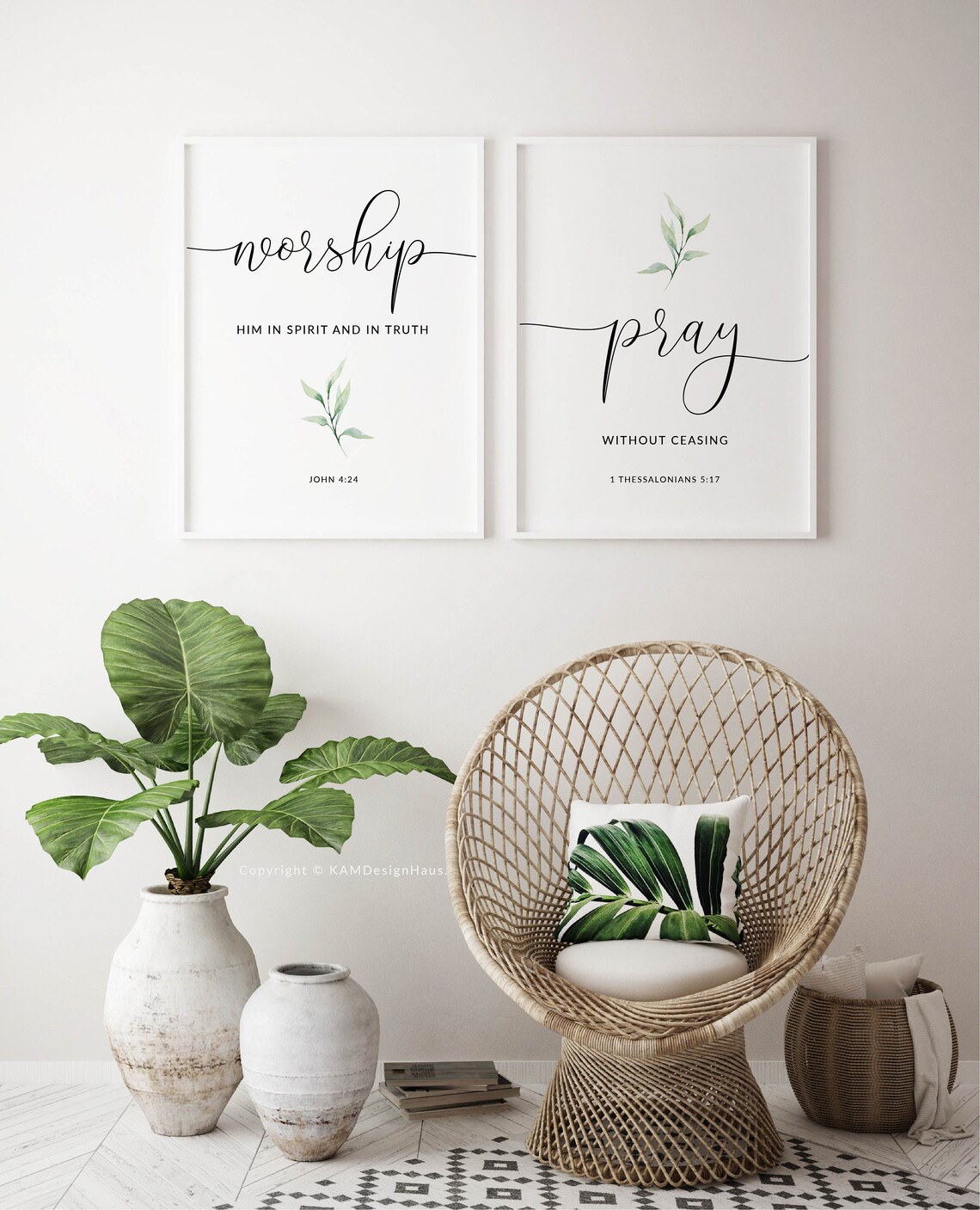 John 4:24 Worship Him Bible Verse Wall Art Printable Wall | Etsy