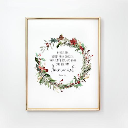 Isaiah 9:6 KJV Printable Christmas Bible Verse Wall Art - Etsy