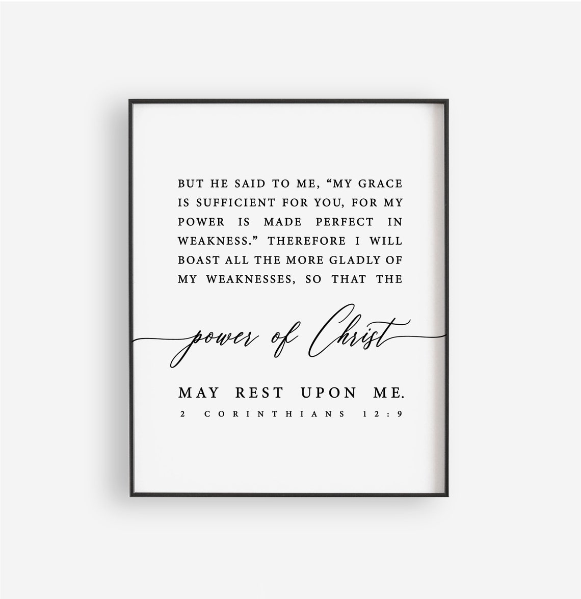 2 Corinthians 12:9 My Grace is Sufficient for You Bible Verse | Etsy