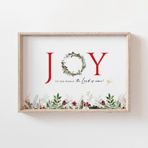 Joy to the World Christmas Printable Wall Art Christmas - Etsy