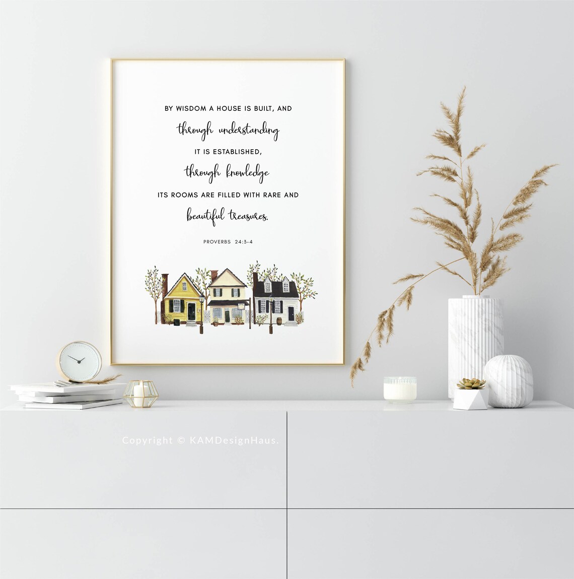 Proverbs 24:3-4 by Wisdom Bible Verse Wall Art Scripture - Etsy UK