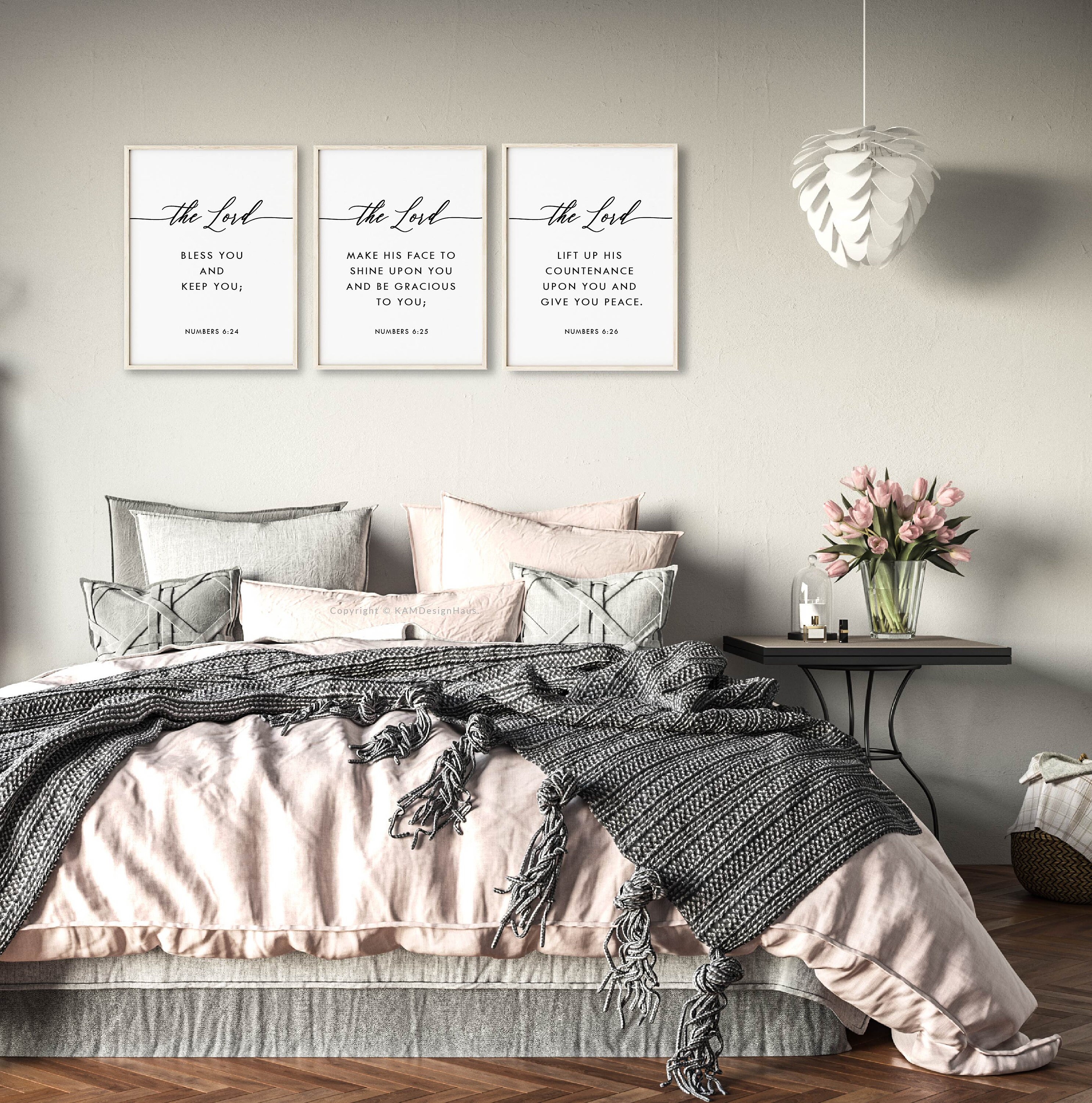 Set of 3 Bible Verse Wall Art Printable Scripture Numbers - Etsy