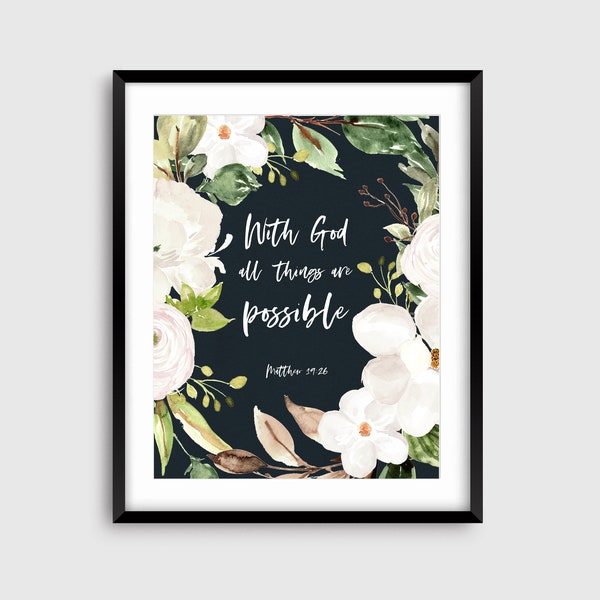 Matthew 19 26 - Etsy