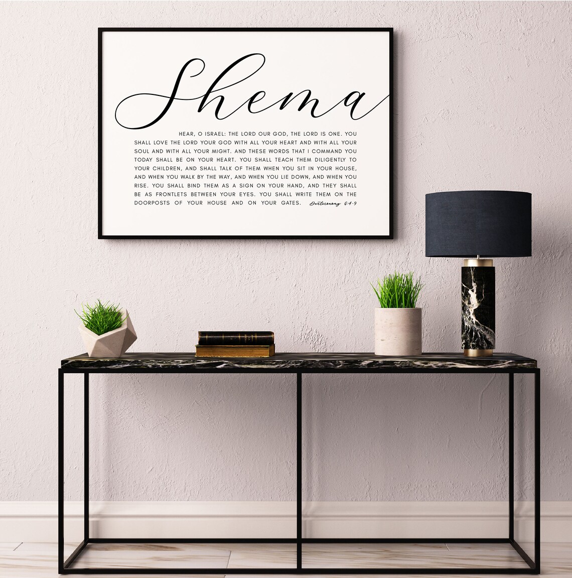 Deuteronomy 6:4-9 Shema Bible Verse Wall Art Scripture Print | Etsy