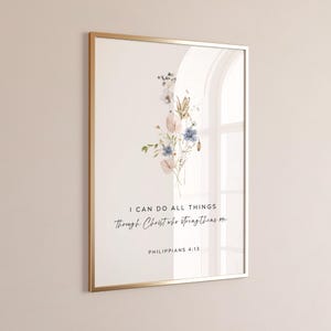 Philippians 4:13 I Can Do All Things Through Christ Bible Verse Wall ...