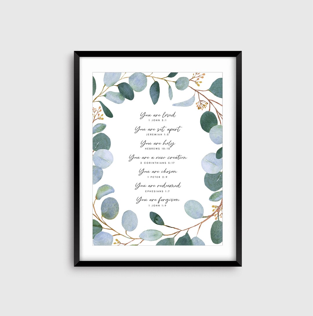 1 Peter 2:9 You Are Chosen Bible Verse Print, Printable Wall Art ...