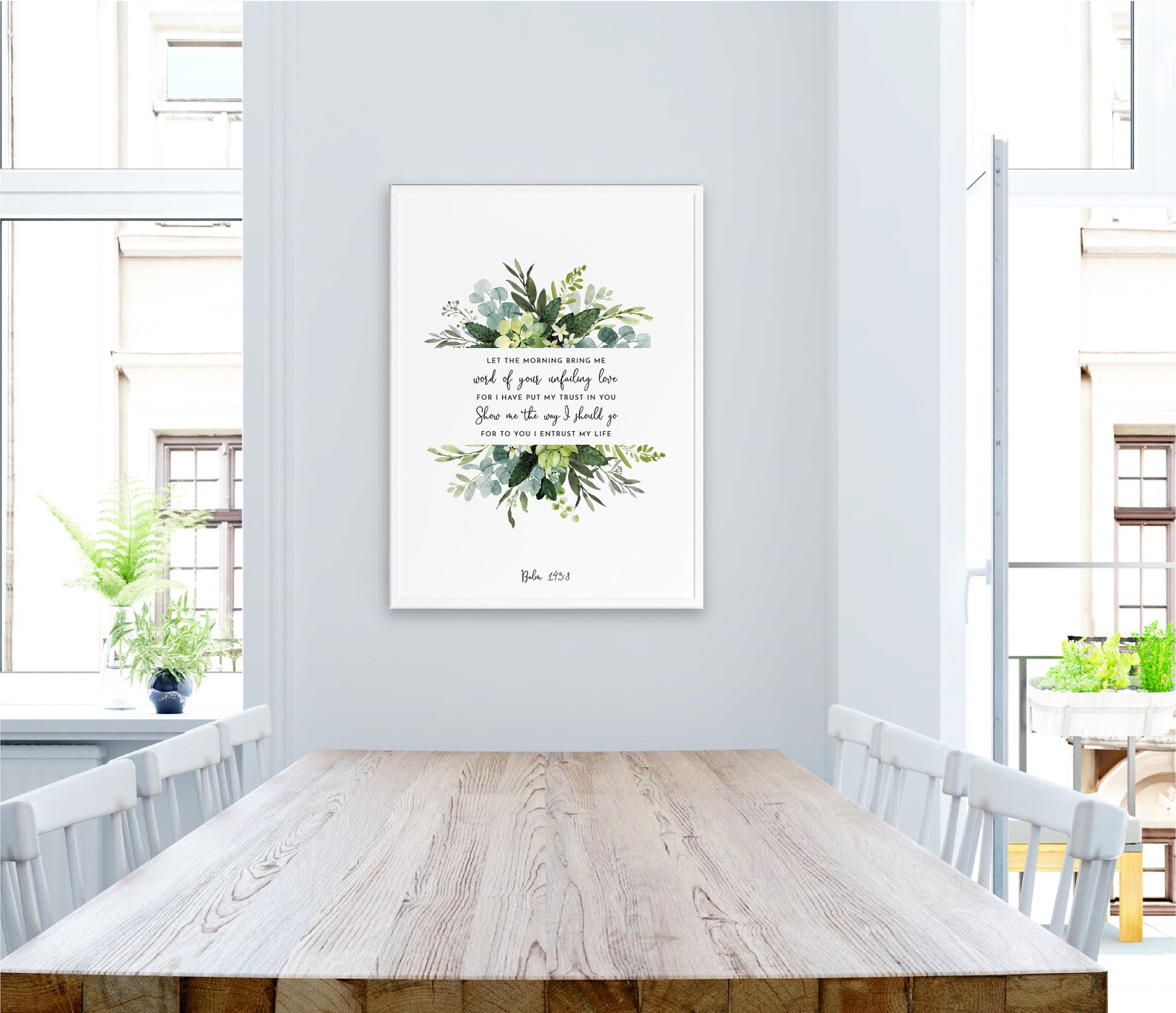 Psalm 143:8 Show Me the Way Bible Verse Wall Art, Printable Wall Art ...