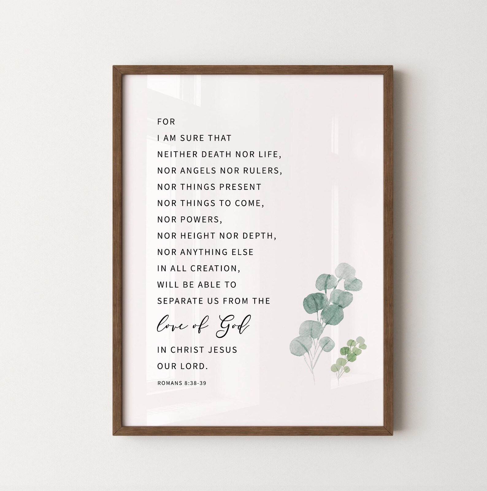 Romans 8:38-39 Bible Verse Printable Wall Art, Bible Verse Print ...