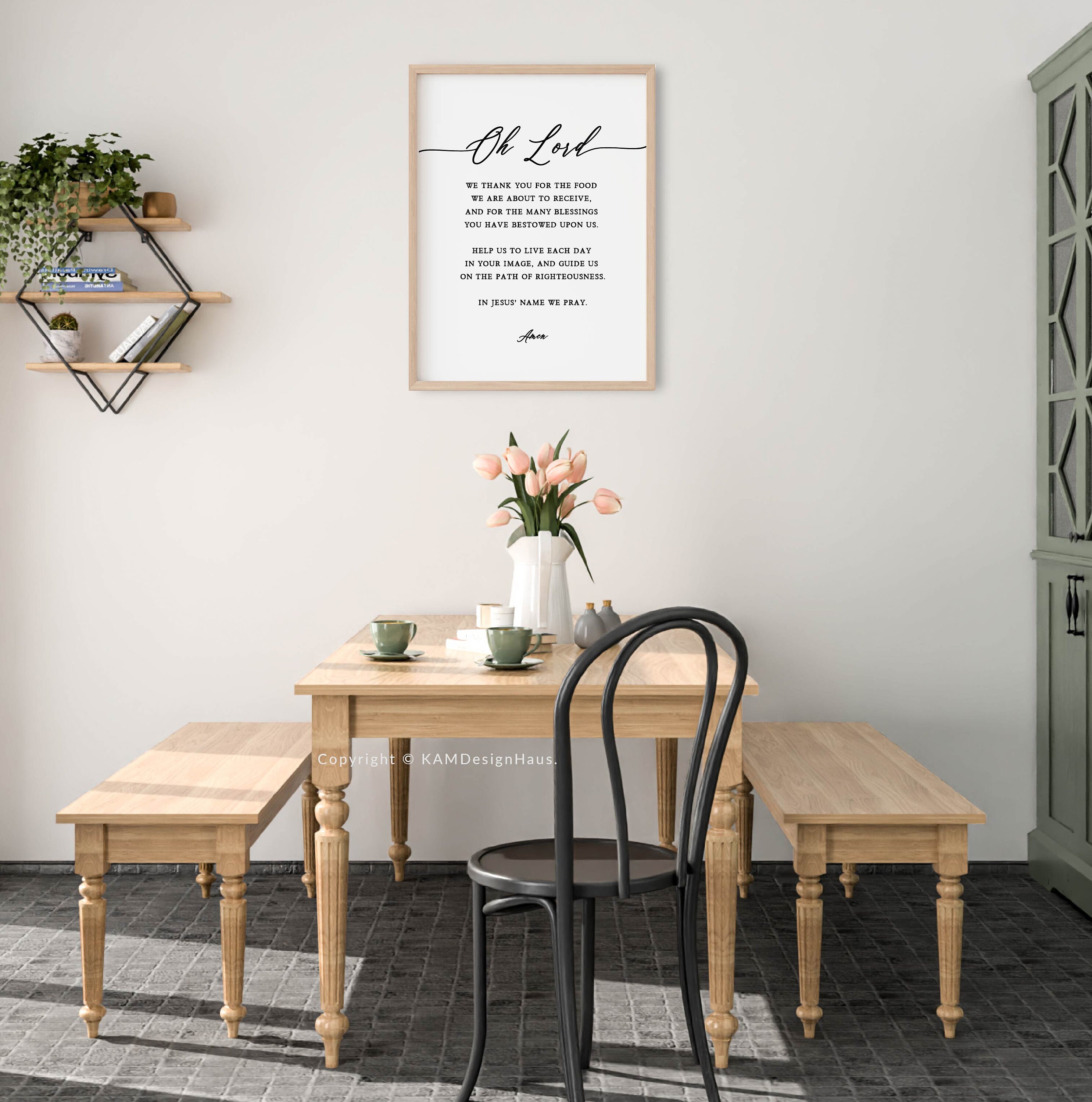 Prayer Before Meals Christian Printable Wall Art Dining Room | Etsy