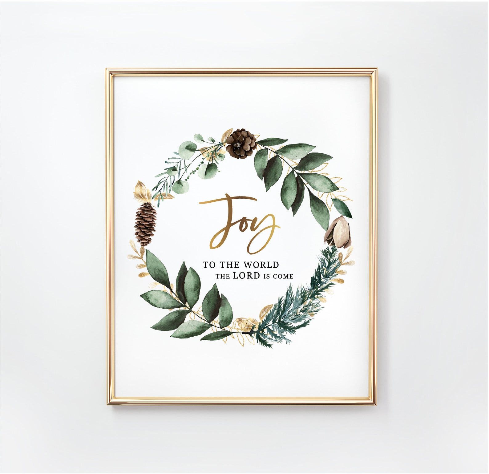 Joy to the World Christmas Printable Wall Art the Lord is - Etsy