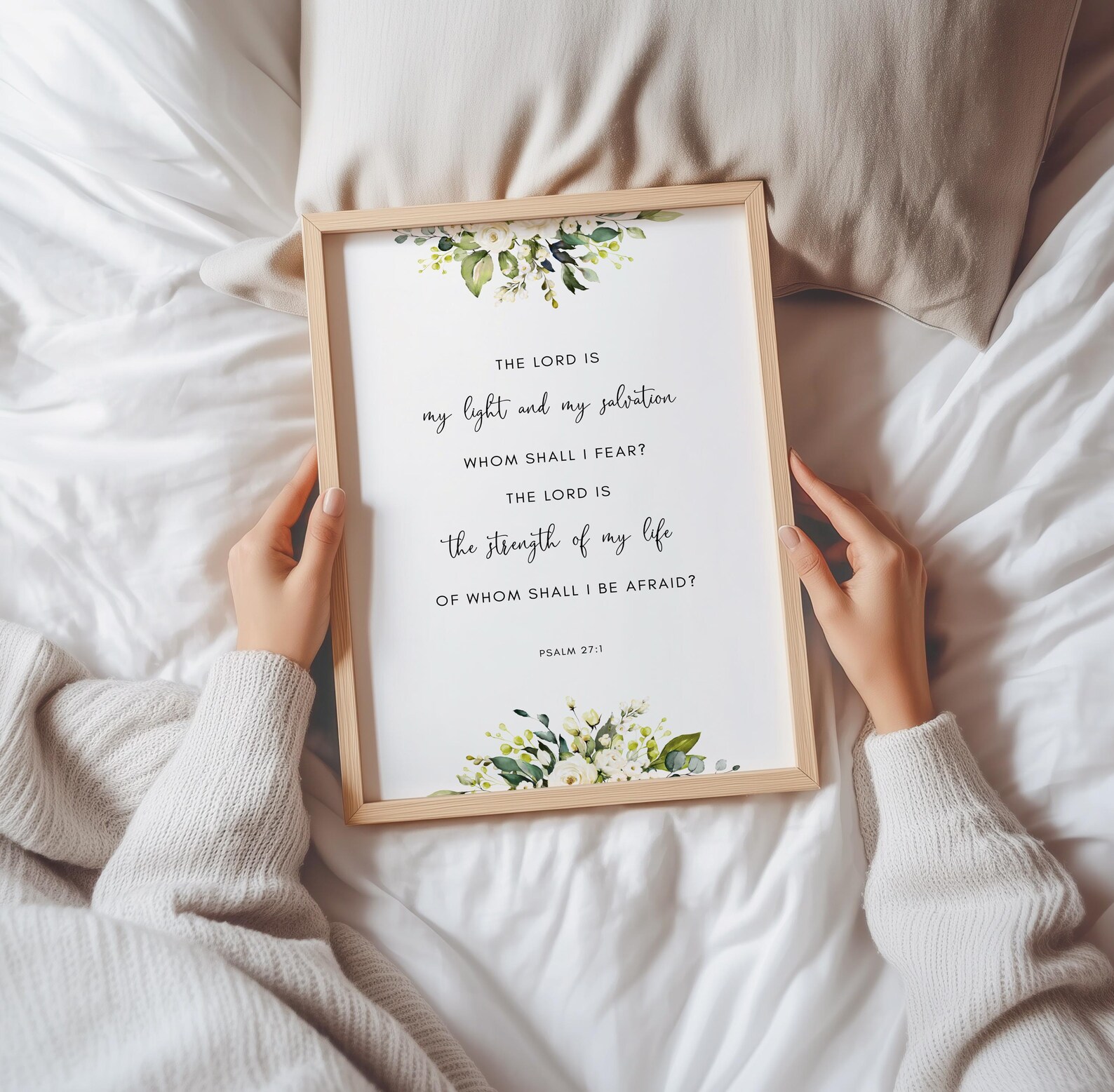 Psalm 27:1 the Lord Bible Verse Wall Art, Printable Wall Art, Scripture ...