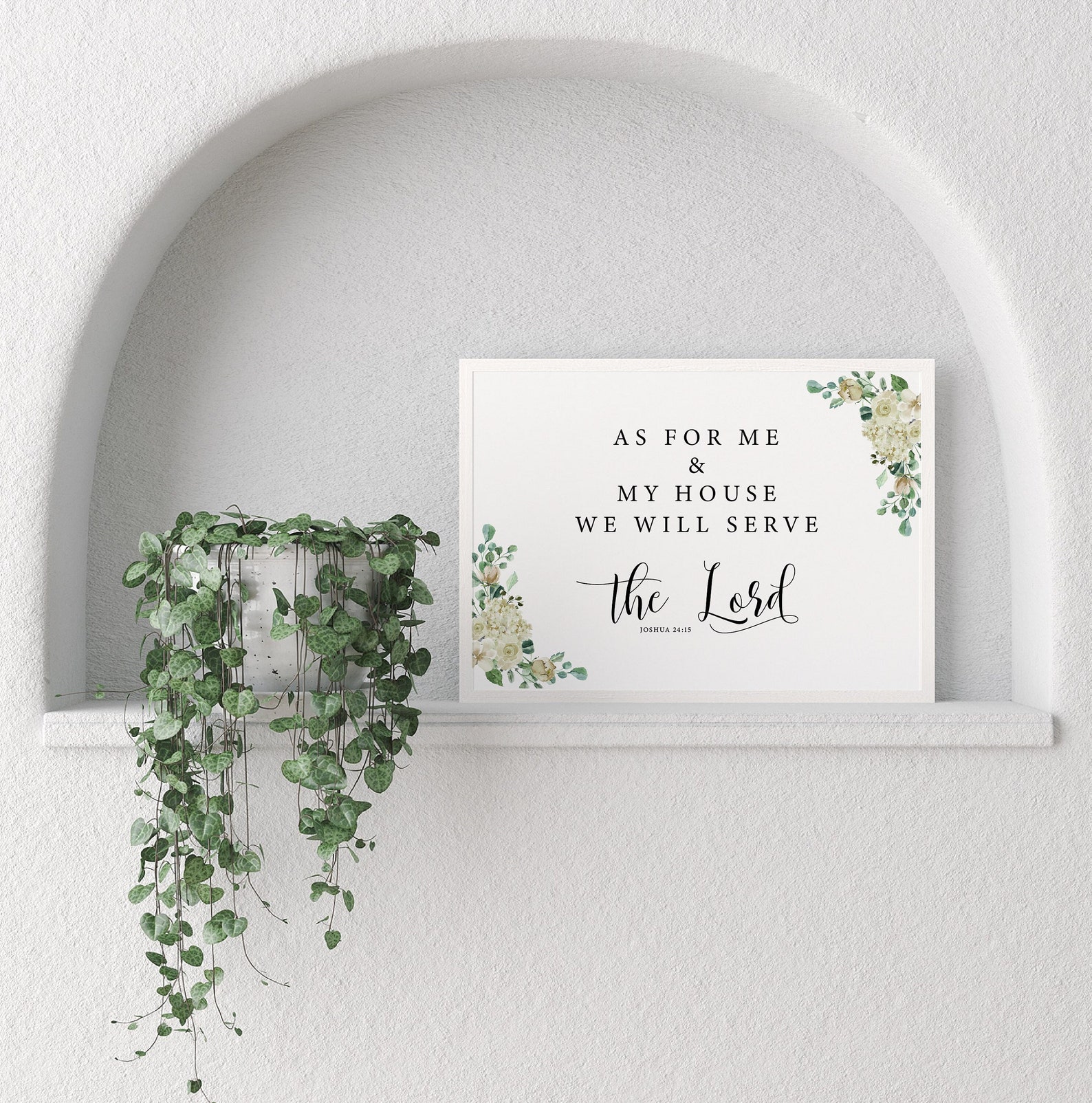 Joshua 24:15 Scripture Wall Art Printable Wall Art Christian | Etsy