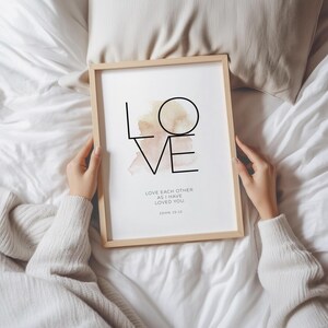 John 15:12 Love Each Other Bible Verse Wall Art, Printable Wall Art ...