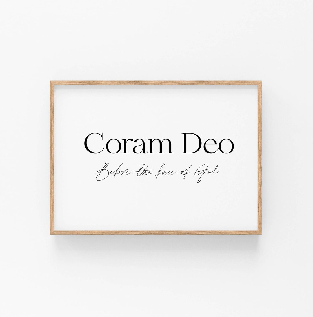 Coram Deo Christian Wall Art Horizontal Print Download - Etsy