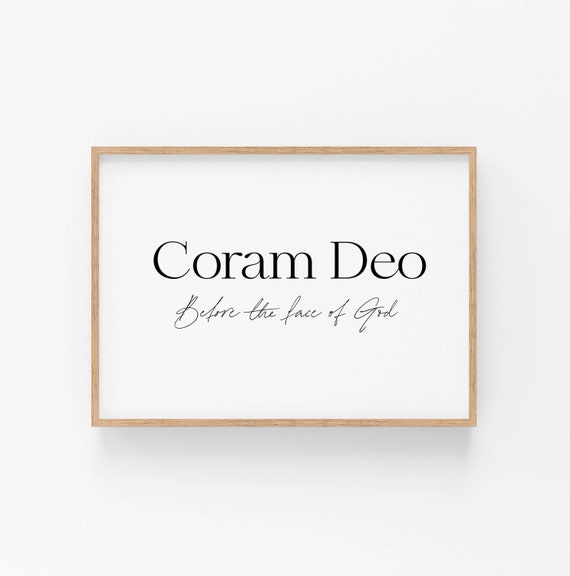 Coram Deo Christian Wall Art Horizontal Print Download - Etsy