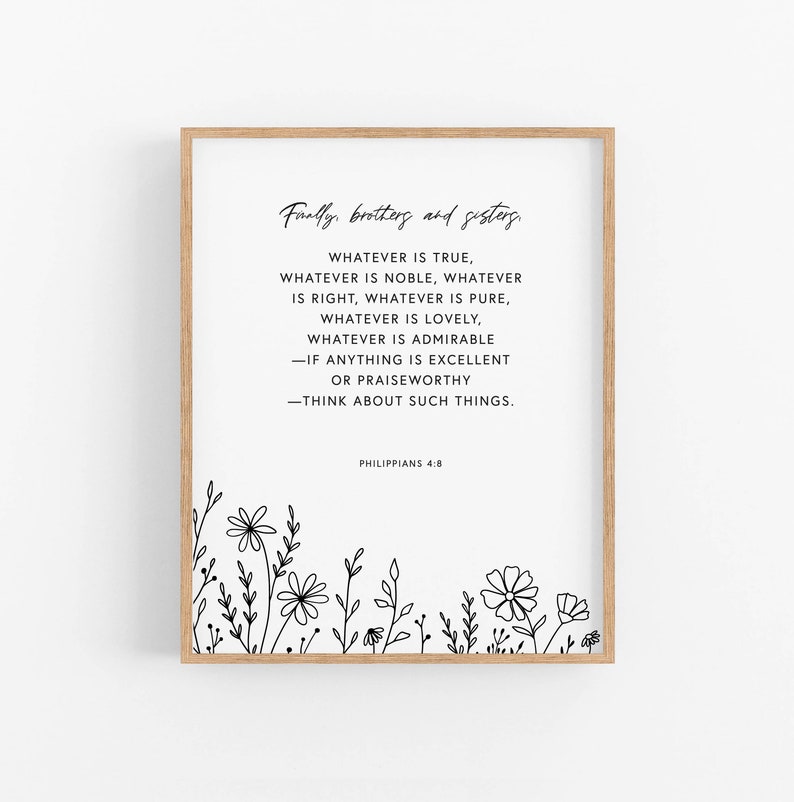 Philippians 4:4-8 Bible Verse Wall Art Set of 3 Printable - Etsy