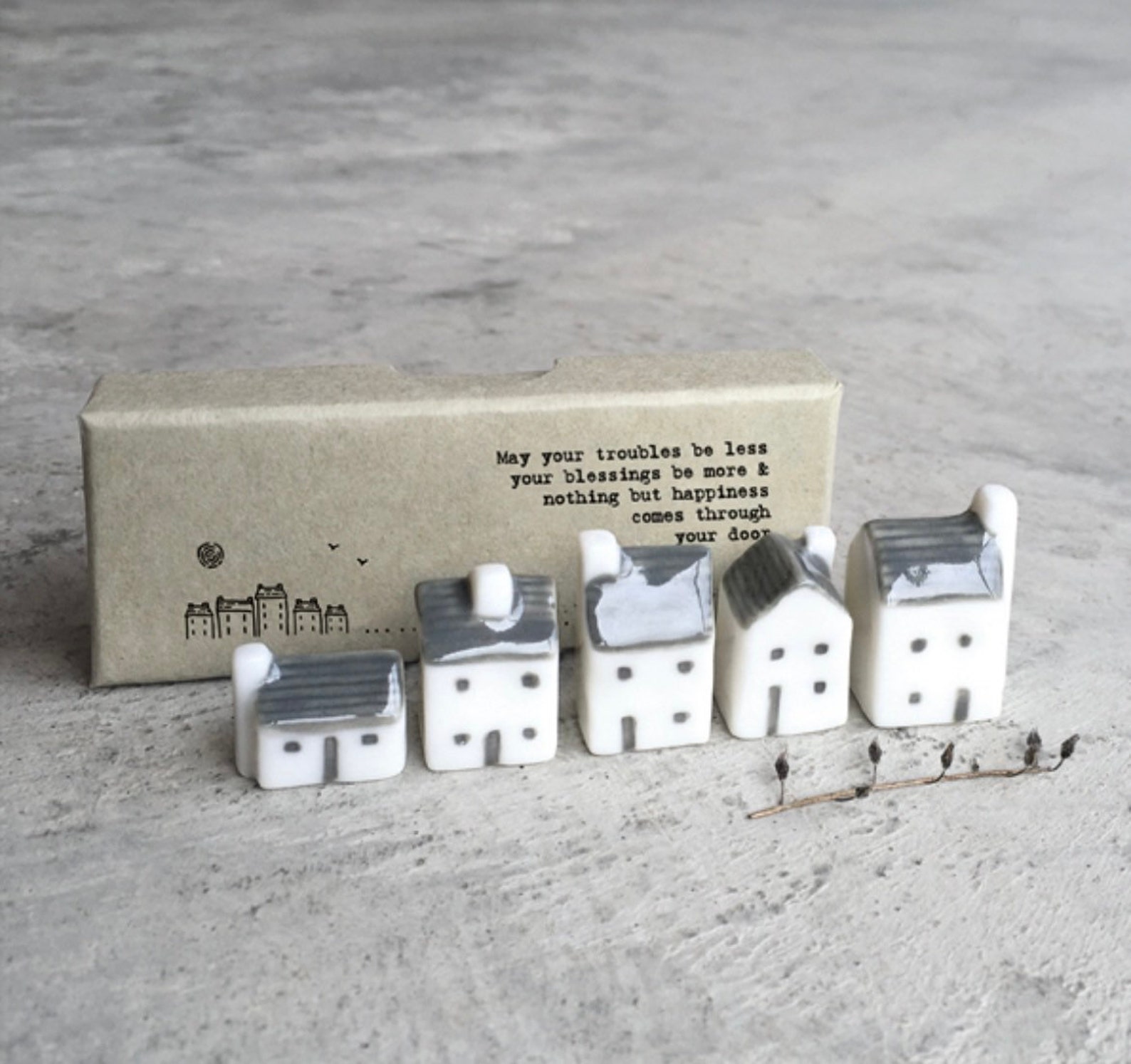 Ceramic Houses / Tiny Ceramic House / Set of Miniature Houses - Etsy