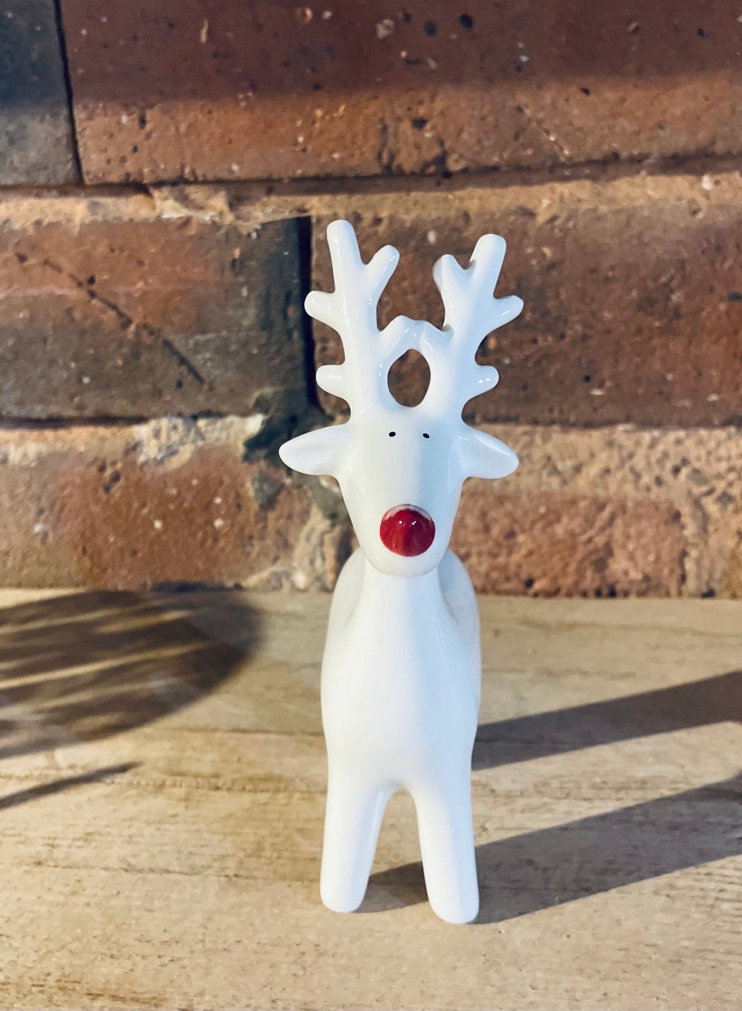 Porcelain Reindeer Christmas Decoration / Small Christmas Reindeer ...