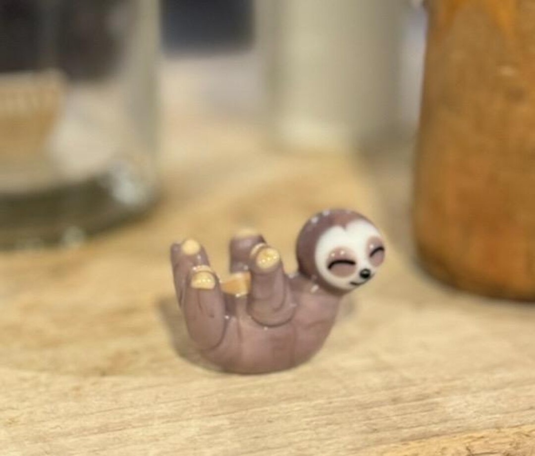 Tiny Glass Sloth / Glass Sloth / Glass Animals / Sloth / Handmade Glass ...