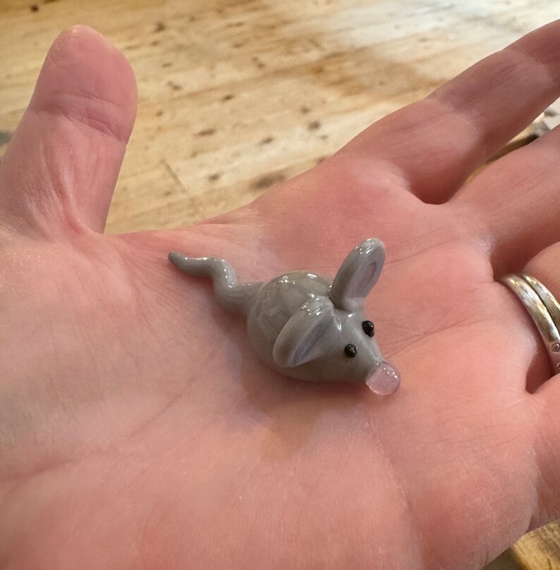 Tiny Glass Mouse / Glass Mice / Glass Animals / Handmade Glass / Glass ...