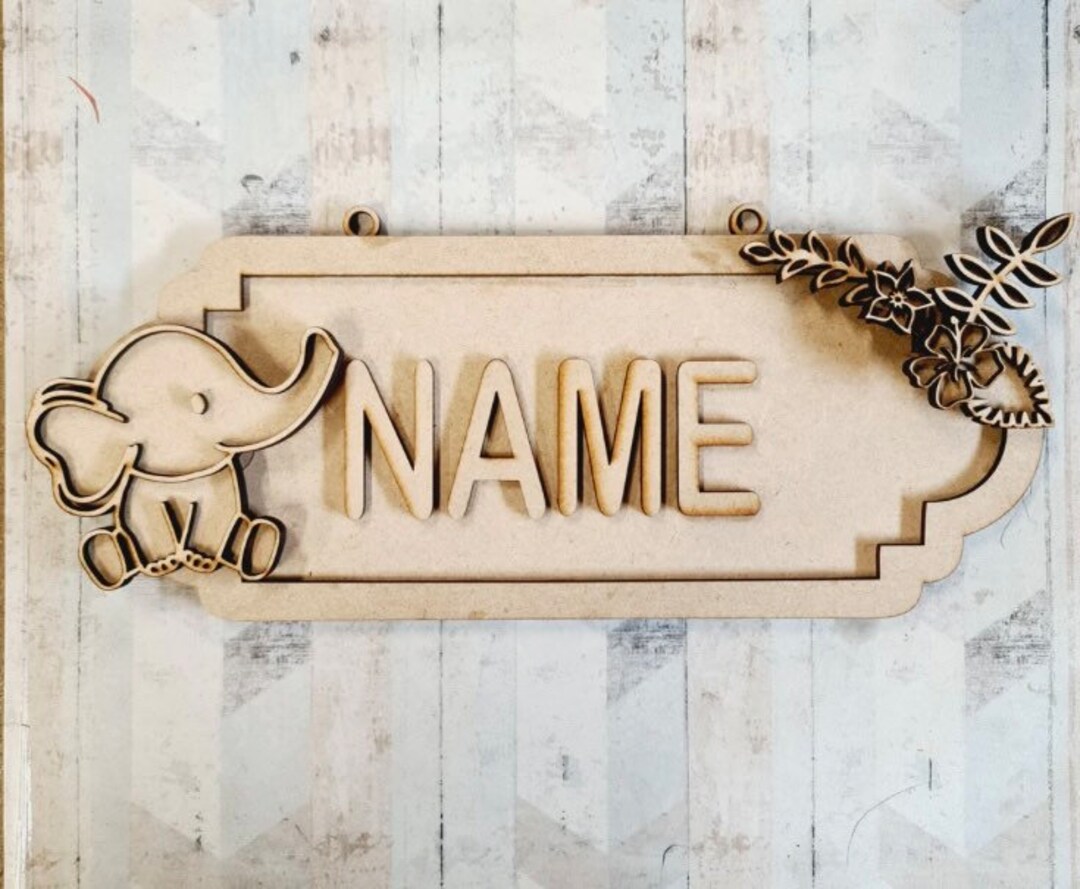Elephant Door Plaque Elephant Name Sign Personalised Street Sign - Etsy