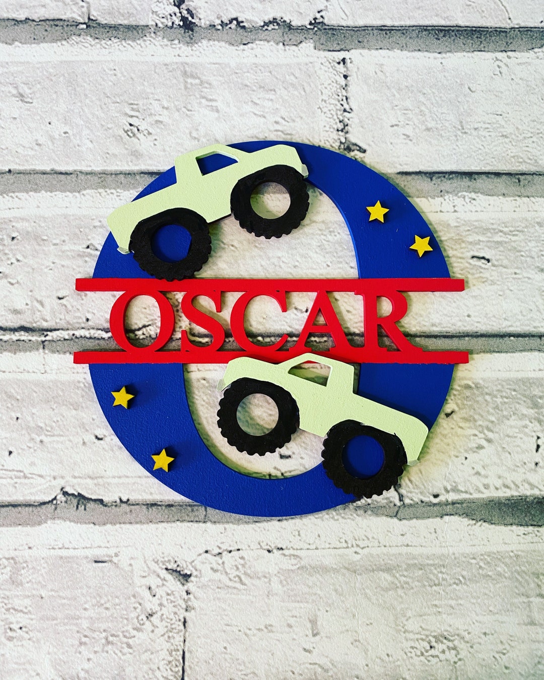 Monster Truck Sign Personalised Monster Truck Decor - Etsy UK