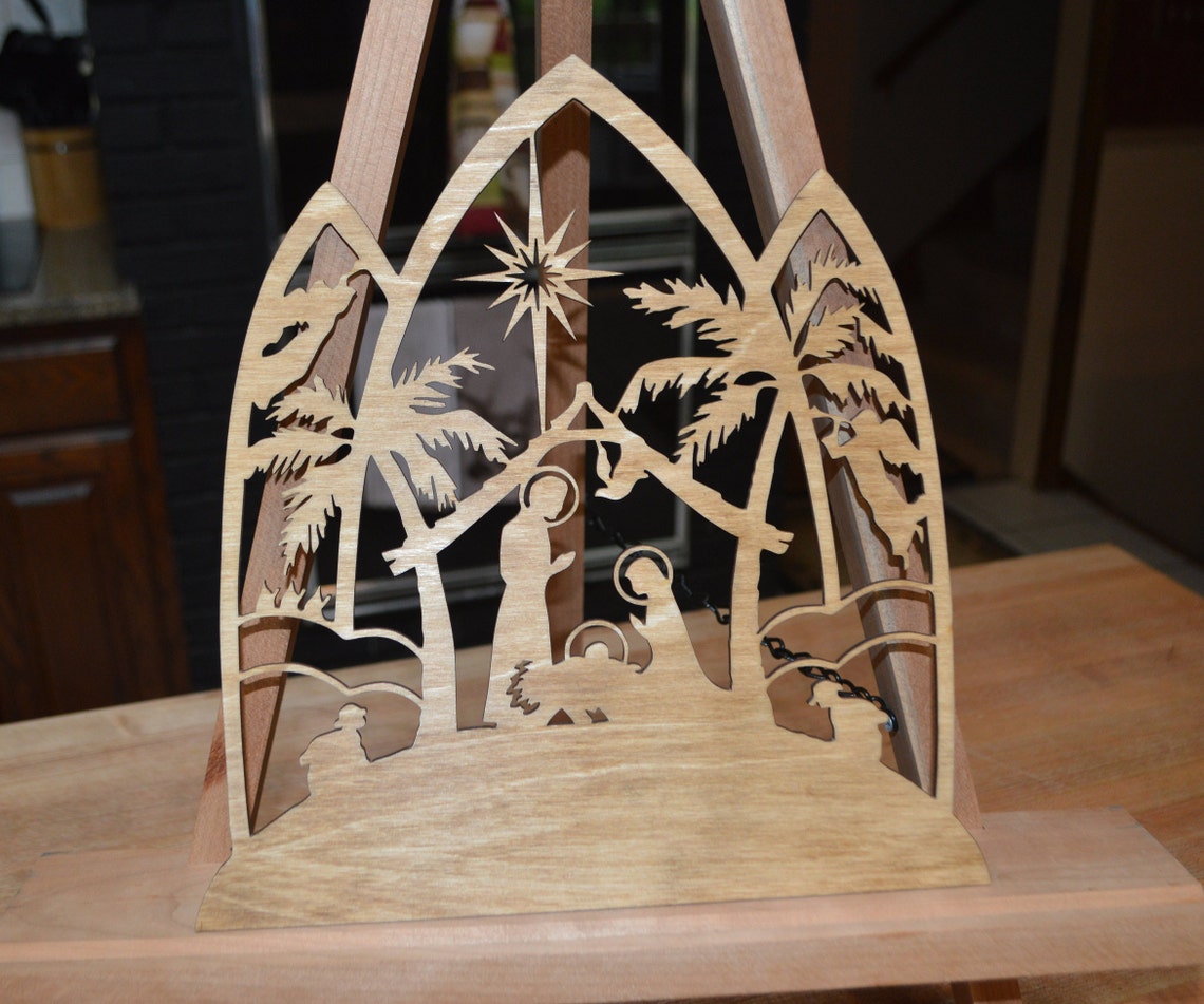Beautiful Laser Cut Nativity Scene With Baby Jesus North Star - Etsy