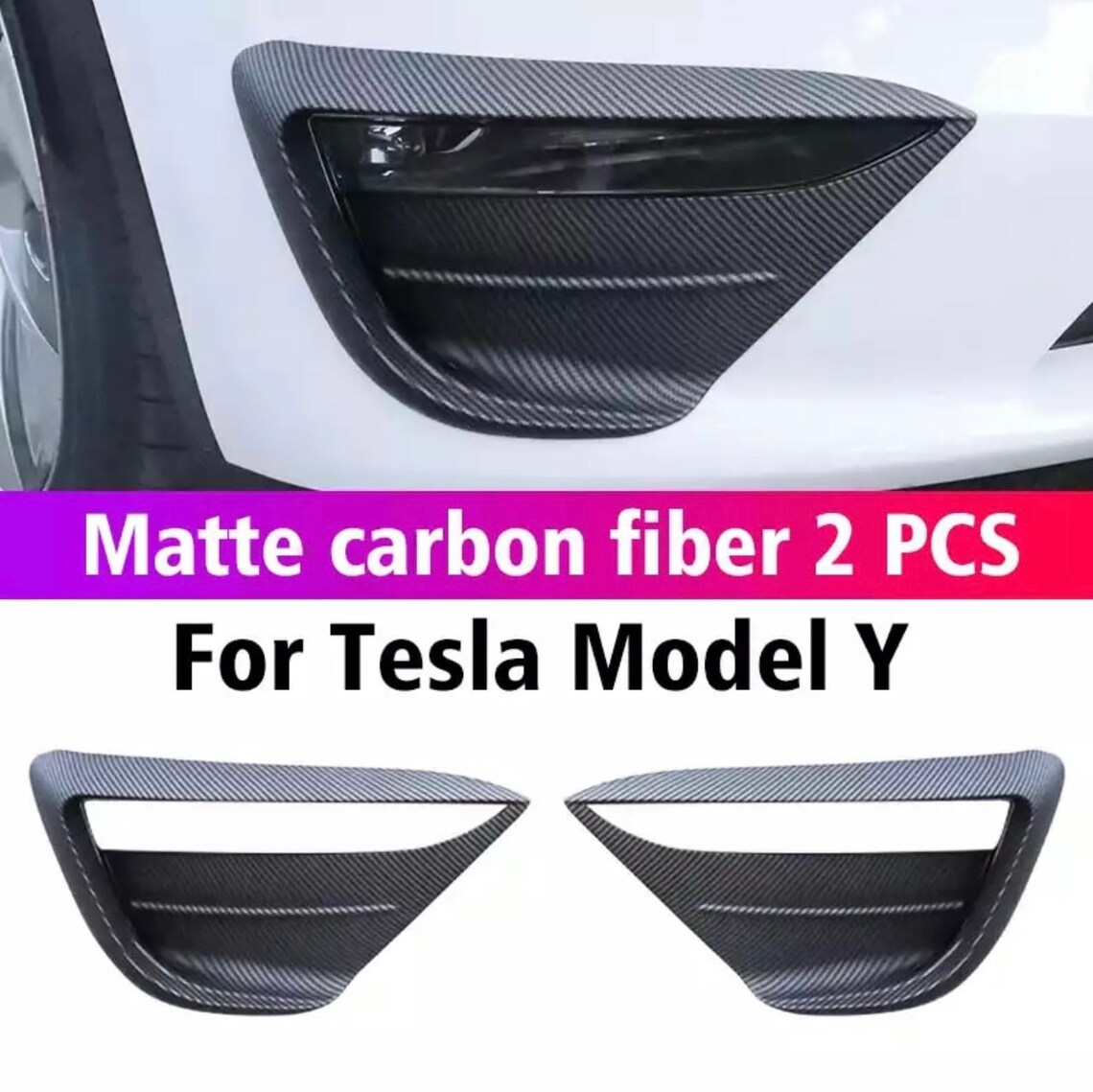 Tesla Model Y Fog Light Covers - Etsy