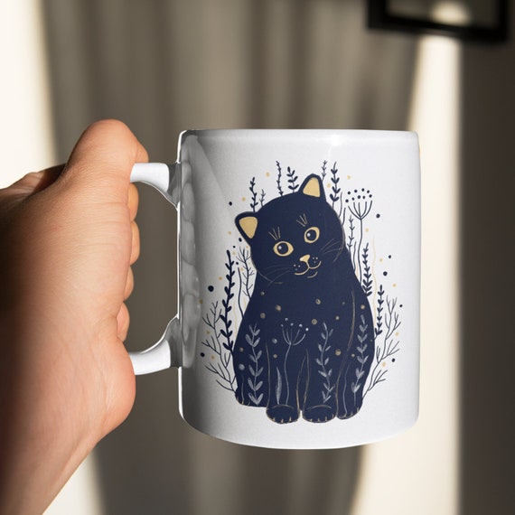 Magic Blue Cat Mug | Etsy