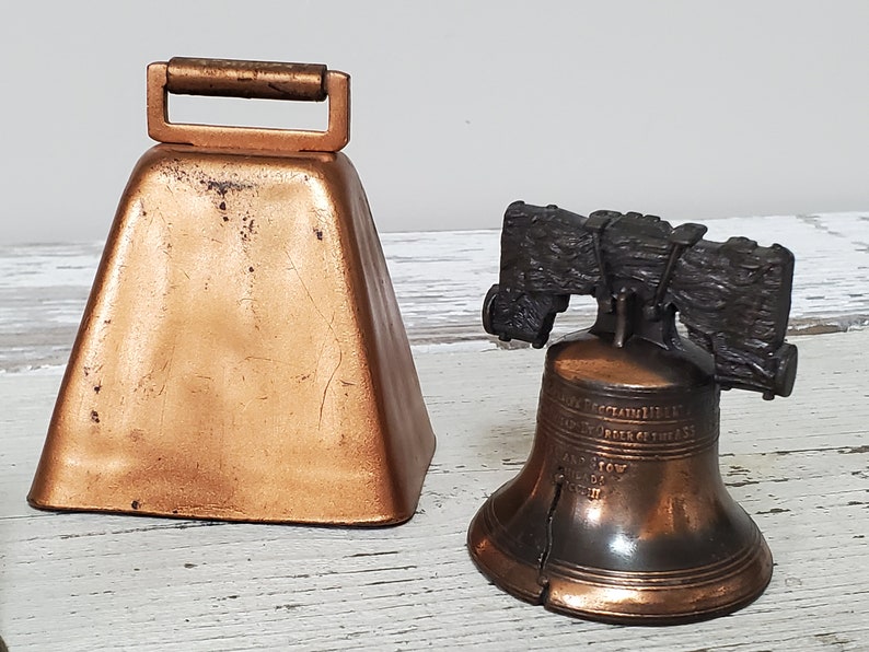 Vintage Brass Bell Assortment X4 Copper Painted Cowbell - Etsy