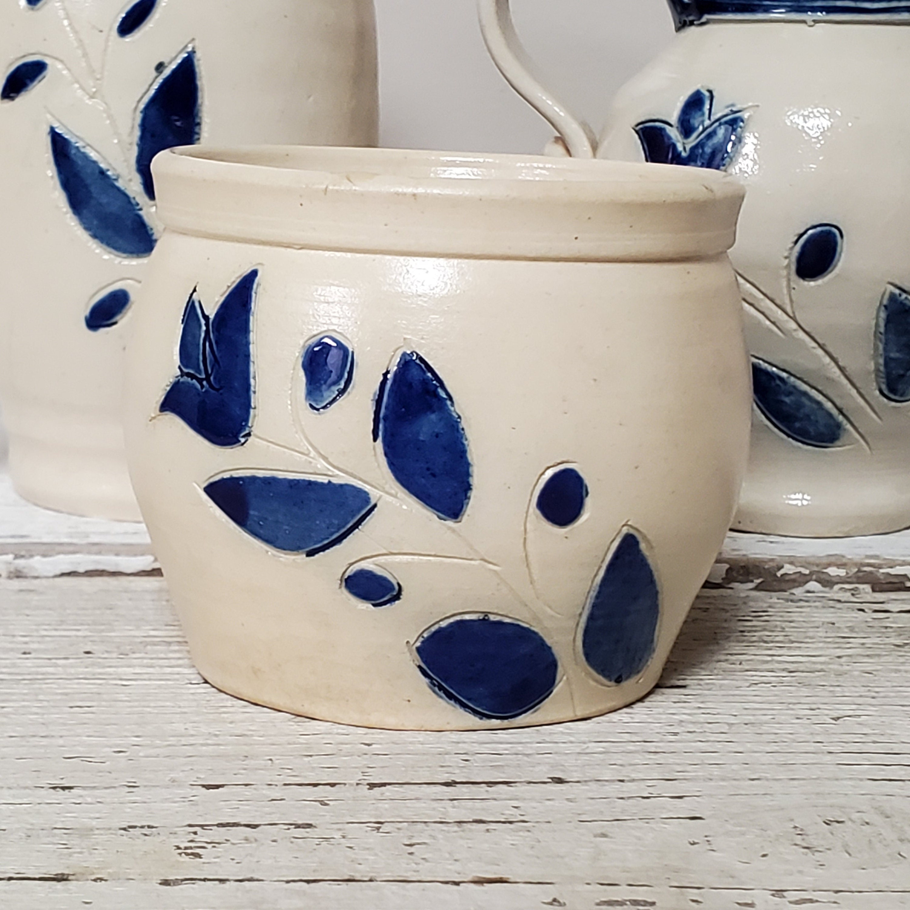 Vintage Miniature Pottery Set WILLIAMSBURG POTTERY Pitchers X 2 ...