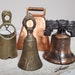 Vintage Brass Bell Assortment X4 Copper Painted Cowbell, Philadelphia ...