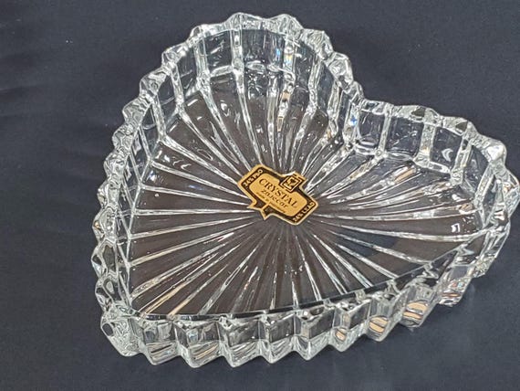 Vintage ZAJECAR CRYSTAL, Yugoslavia Double Hearts Hea… - Gem