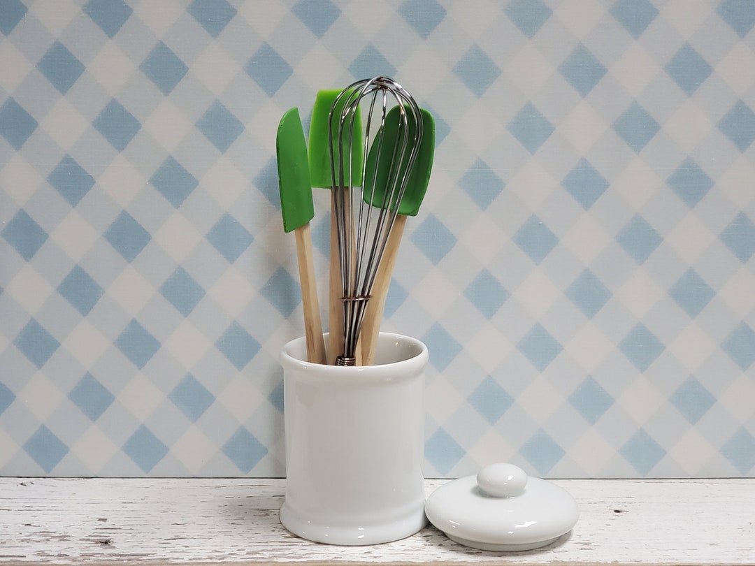 Vintage Mini Canister W/lid Versatile All-white Ceramic Sugar, Tea or ...