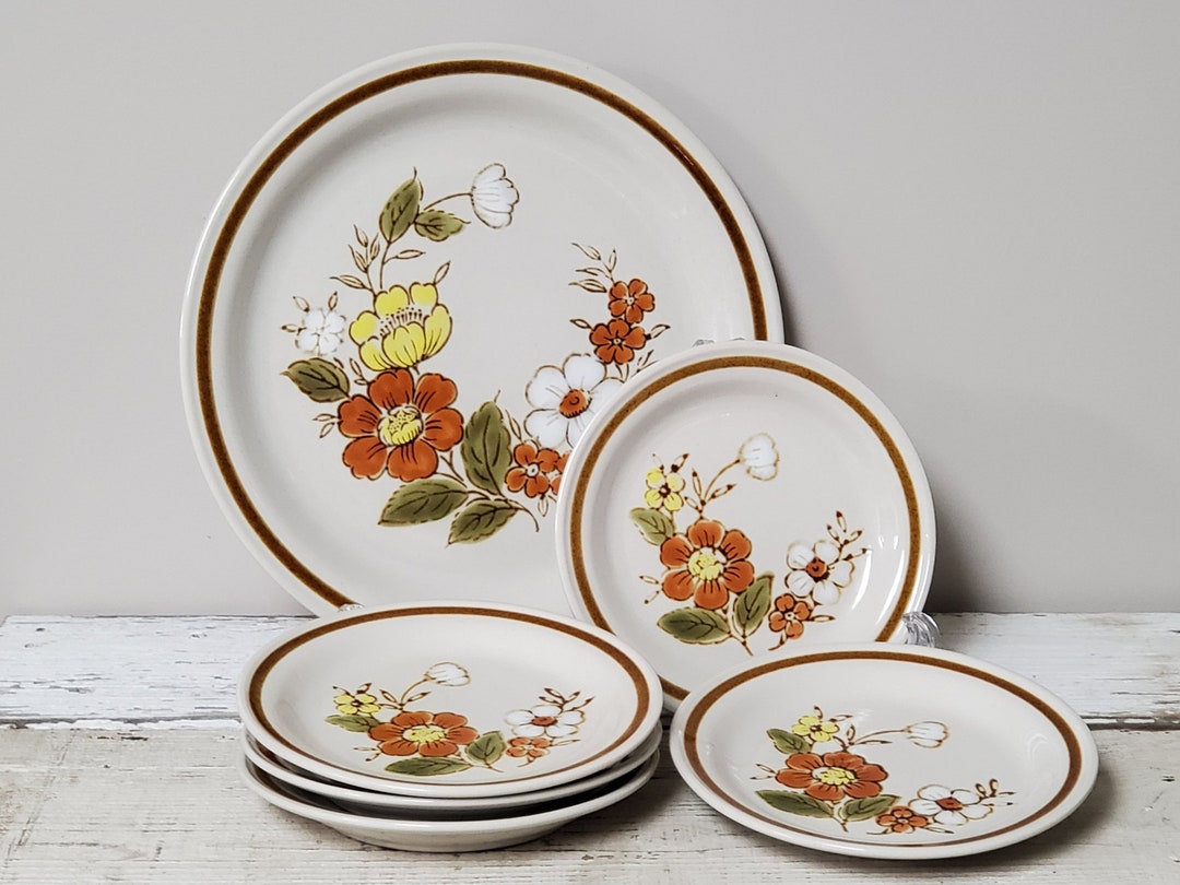 Vintage Cake Plate Set (cake X1 & Dessert X5) Decorative/replacement ...