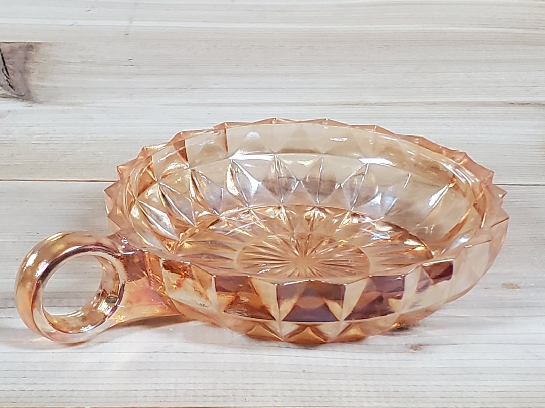 Vintage Marigold Carnival Glass Nappy by Jeannette One-handled ...