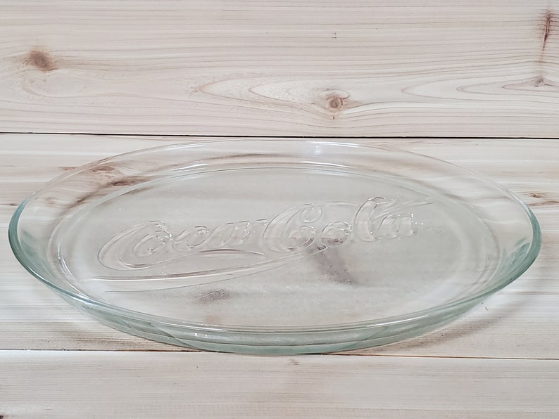 Vintage Clear Glass Tray/platter Round W/debossed COCA-COLA & - Etsy