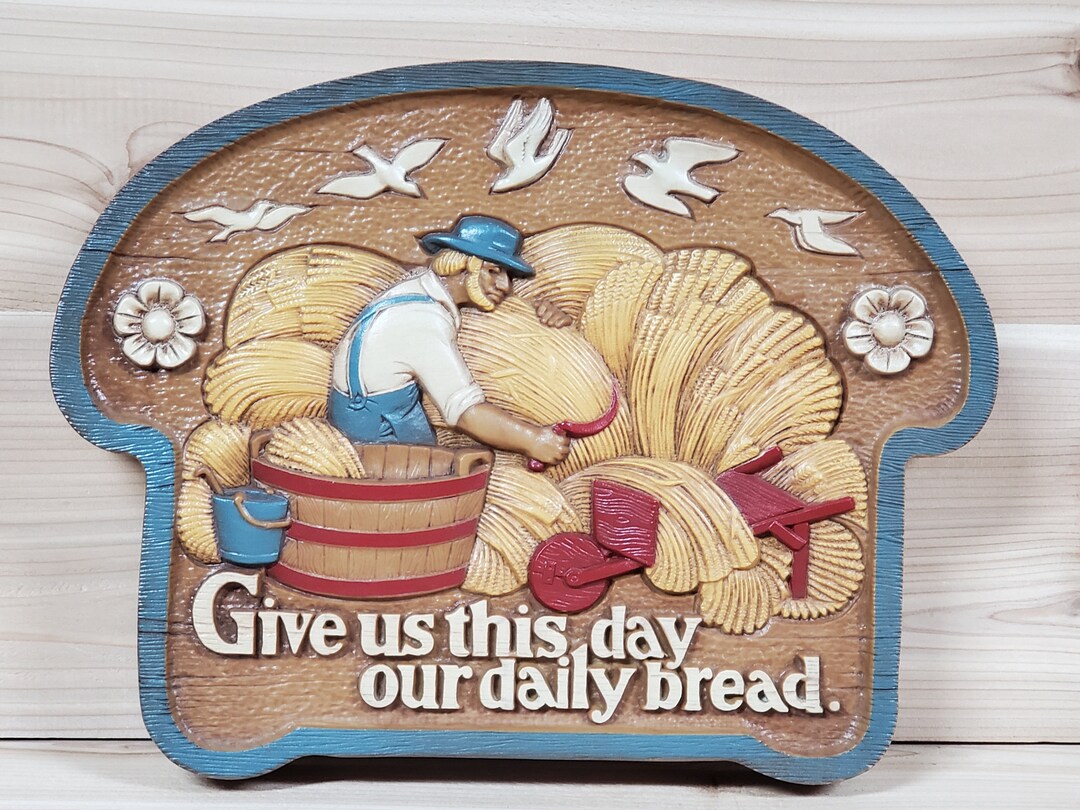 Vintage Daily Bread Wall Art #2769, Amish Farmer Sickle Harvesting ...