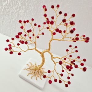 40th Anniversary Gift for Parents, Ruby Jade Tree of Life - Etsy
